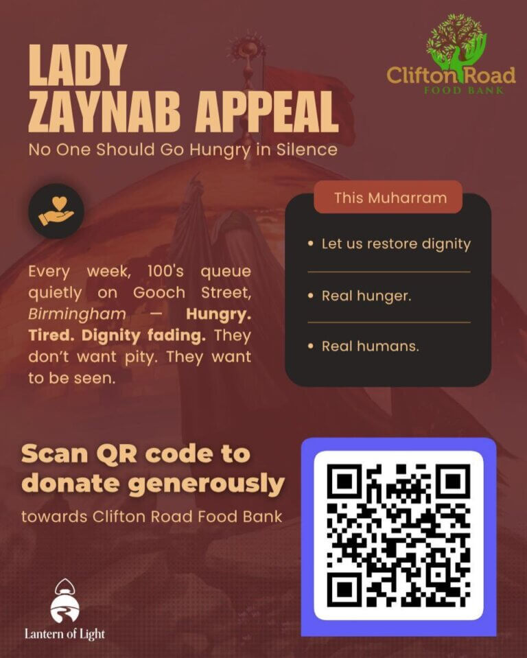 Lady Zaynab Appeal: No One Should Go Hungry in Silence - Lantern of Light